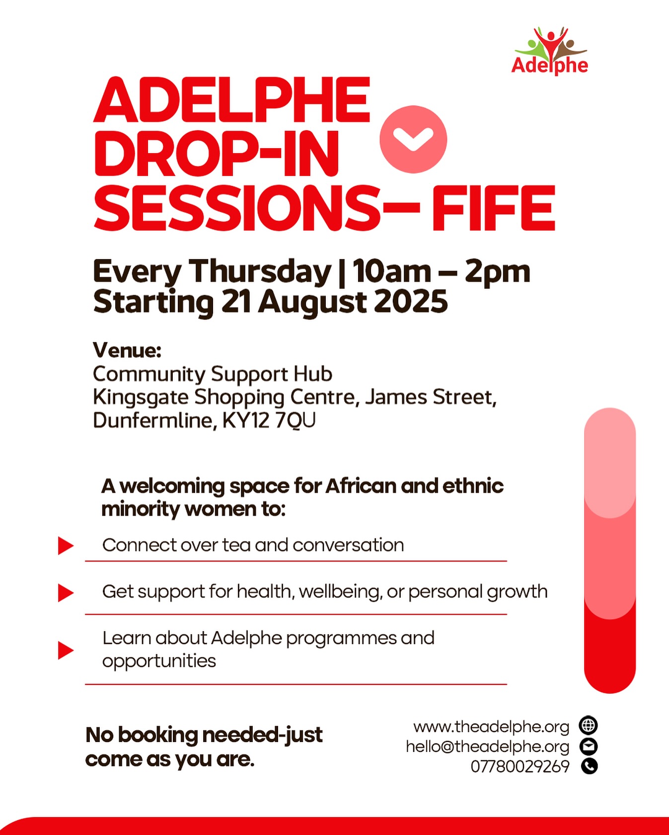 News: Adelphe Drop-In Sessions in Dunfermline for African and Ethnic Minority Women